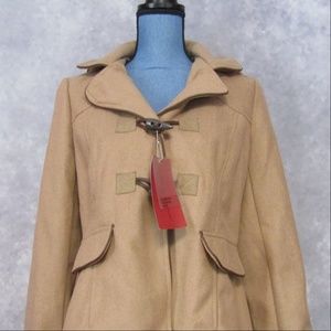 Yoki | Jackets & Coats | Nwt Yoki Camel Brown Coat Hood Snaps Toggles ...